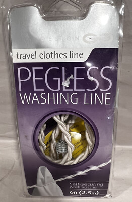 Pegless Design Go Travel Camping 6’ Clothes Line Clothesline Washing ...