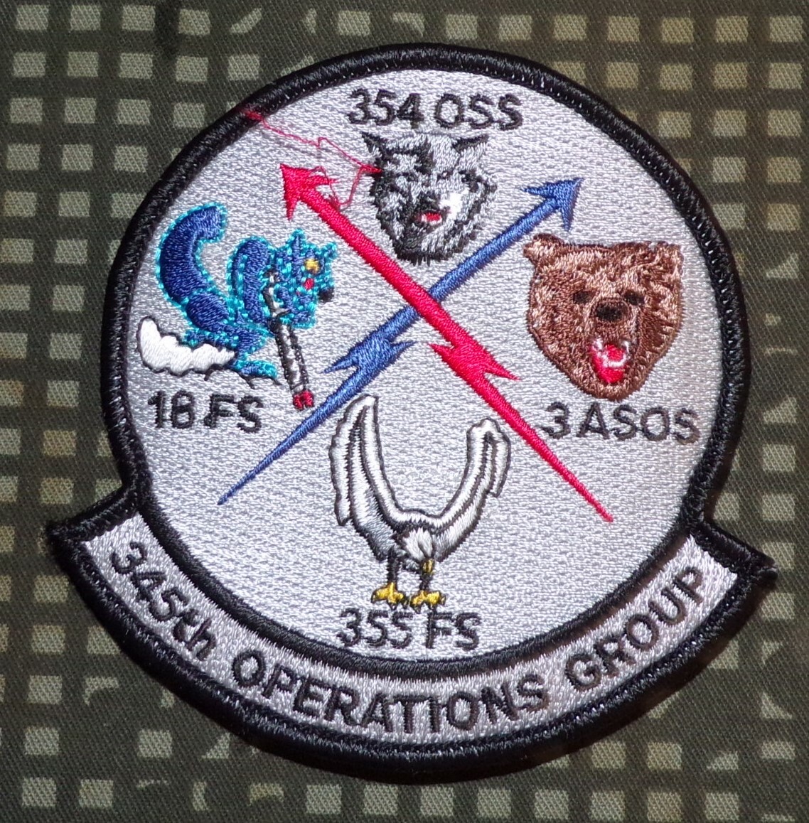 US Air Force 345th Operations Group hook/loop Full Color Patch USAF | eBay