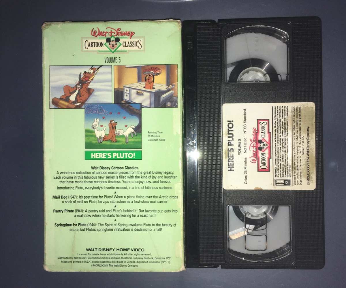 Walt Disney Cartoon Classics Heres Pluto VHS Volume, 59% OFF