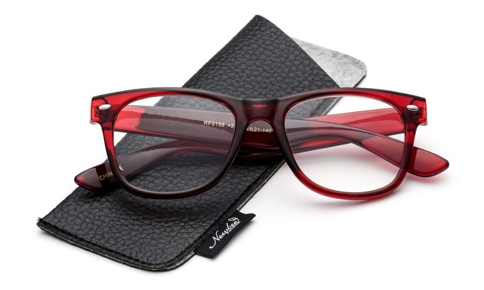 Reading Glasses Horned Rim Readers Vintage Retro Squared Readers with ...