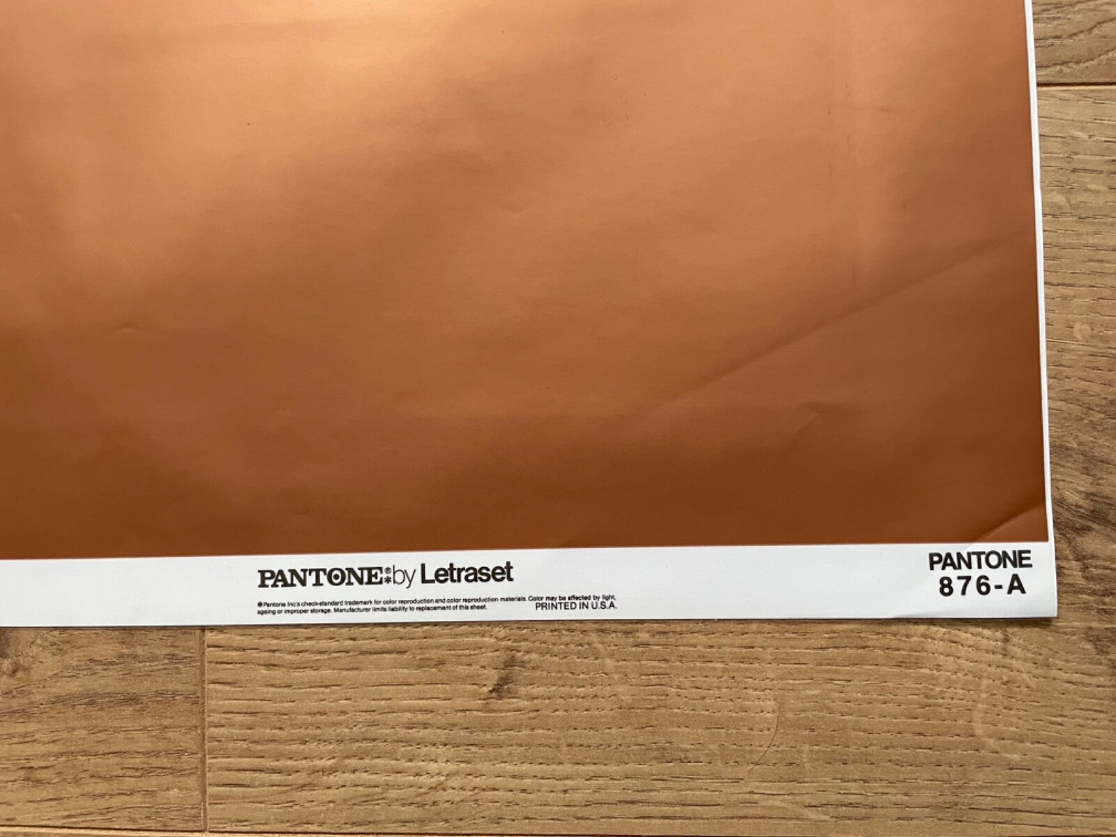 Vintage Pantone by Letraset Letrafilm Color – Gold 876-A. Large: 26 x ...