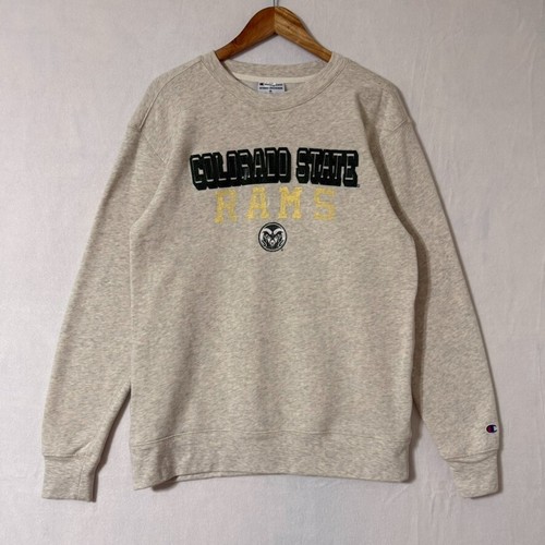 Champion Colorado State Rams Sweatshirt M Gray Embroidered Crewneck ...