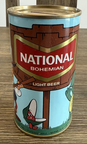 Vintage National Bohemian Light Beer Characters Beer Can Bank Exc L@@K ...
