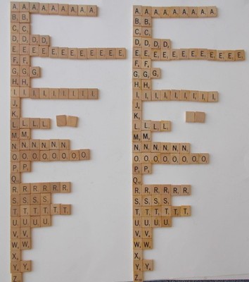 200 Scrabble Letter Tiles Complete Sets from Older Games Crafts ...