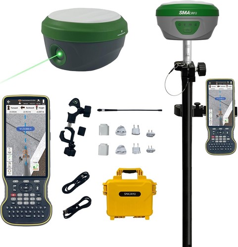 SMA28H Laser RTK GNSS Survey System 360° AR Stakeout, Non-Contact ...