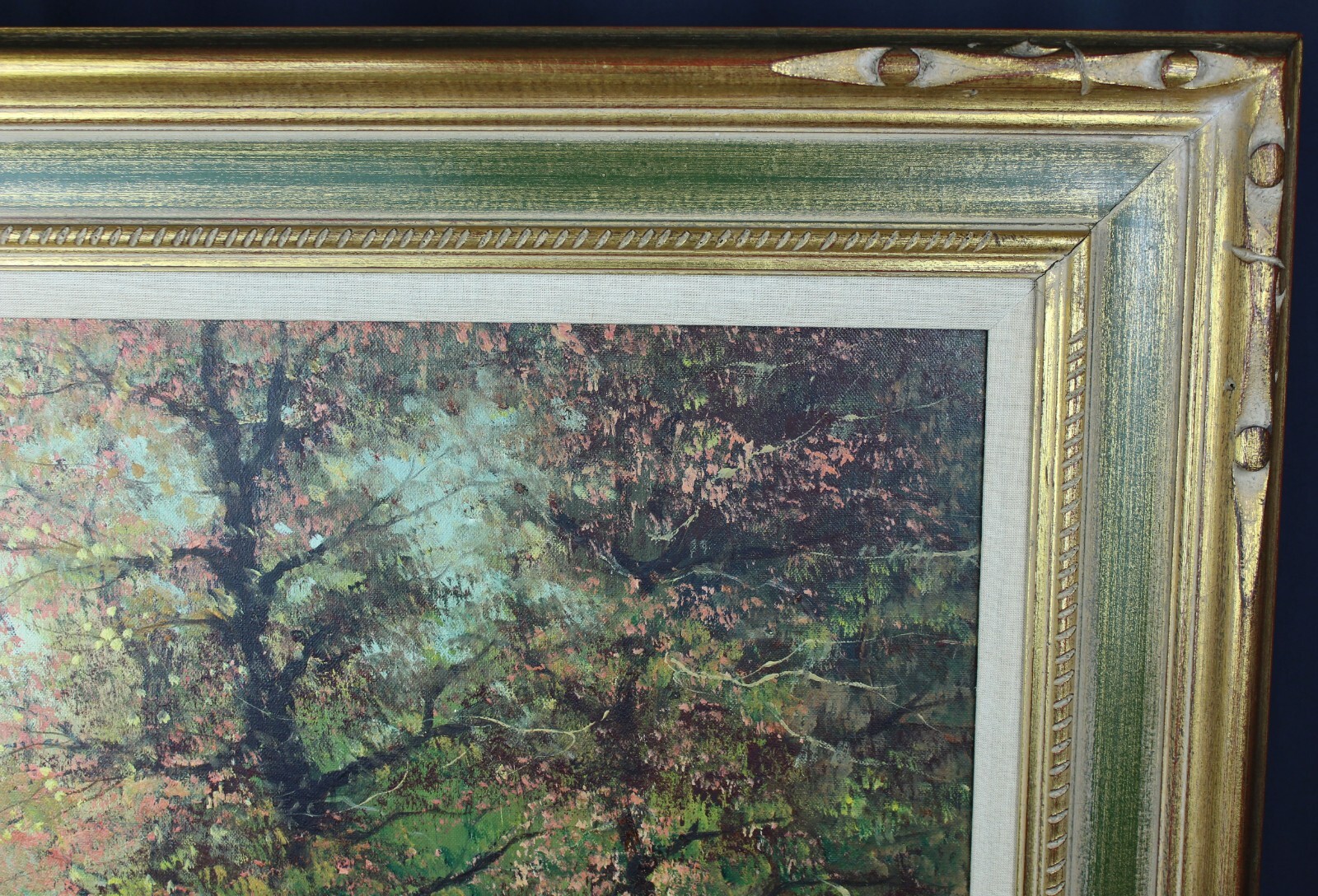 Siem Schaeffer European village landscape w hay shocks, oil painting 48 ...