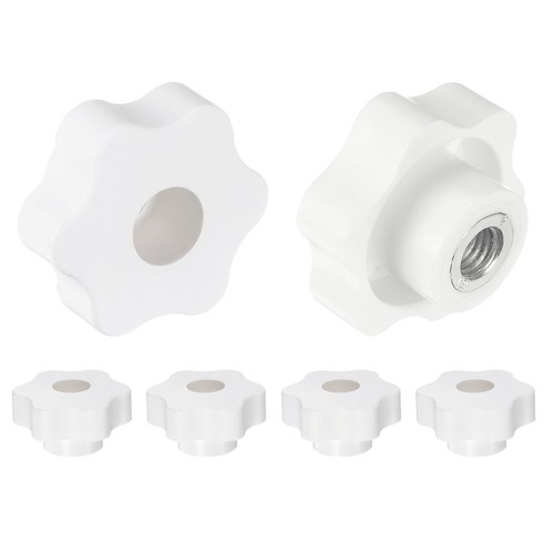 6pcs Star Knobs M10 Thread 48mm Head Through Hole Metal Insert Knob ...