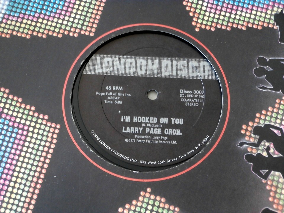 LARRY PAGE ORCH.~ EROTIC SOUL~ NEAR MINT~ I'M HOOKED ON YOU~LONDON ~ 12 ...