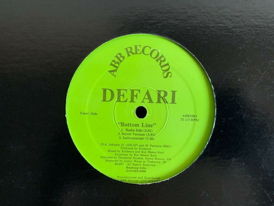 Defari - People's Choice b/w Bottom Line (12") Evidence | eBay