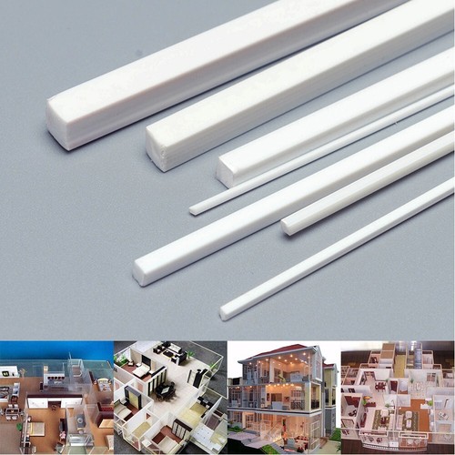 Brand New Solid Square Bar Plastic Rod Useful Practical 50cm/25cm ...