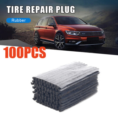 100pcs/Car Bike Tyre Plug Tire Tubeless Seal Strip Puncture Repair ...