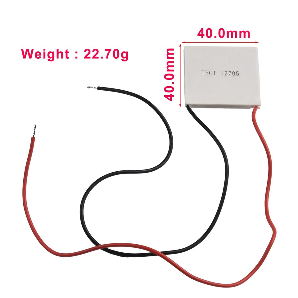 1 TEC1-12705 Thermoelectric Cooler Peltier 12V Battery Peltier Element ...