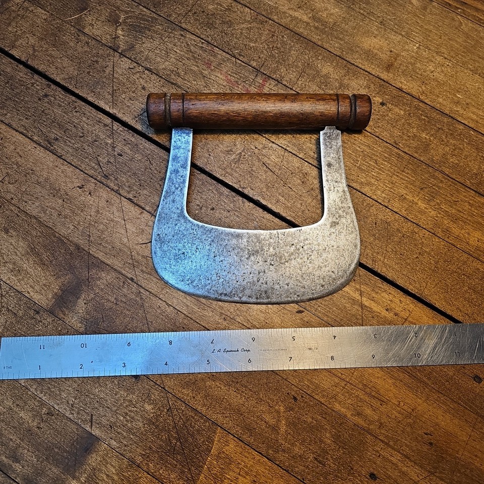 ANTIQUE PRIMITIVE FOOD CHOPPERS KITCHEN TOOL AMERICANA CAST IRON & Wood ...
