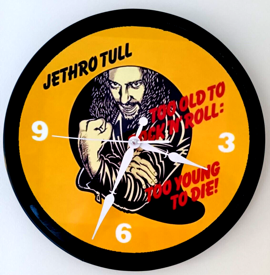 JETHRO TULL - TOO OLD TO ROCK N ROLL - 12 INCH QUARTZ WALL CLOCK / FREE ...