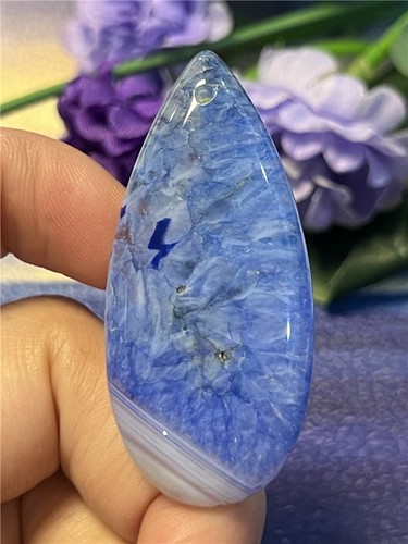 KU68429 48x22x6mm Blue/white Druzy Geode Agate Teardrop Pendant Bead | eBay