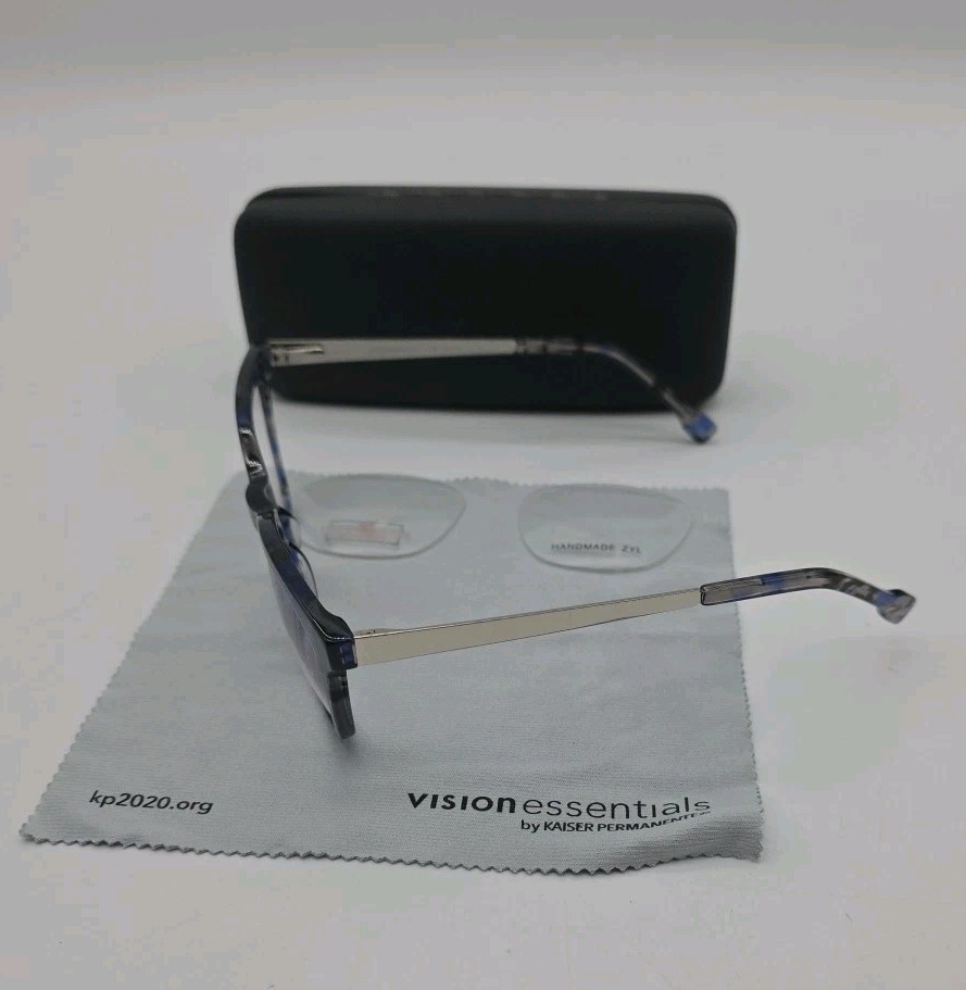 Eye Glasses 50-18-140 Blue Tortoise Silver Vision Essentials Kaiser ...