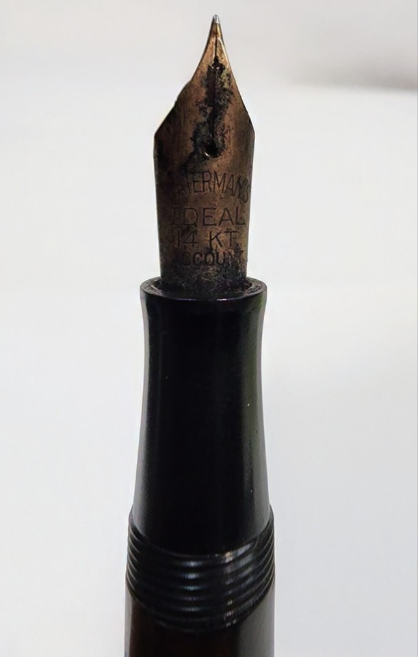 Rare Vintage Waterman's 554 Basketweave Fountain Pen 14K Solid Gold 14K ...