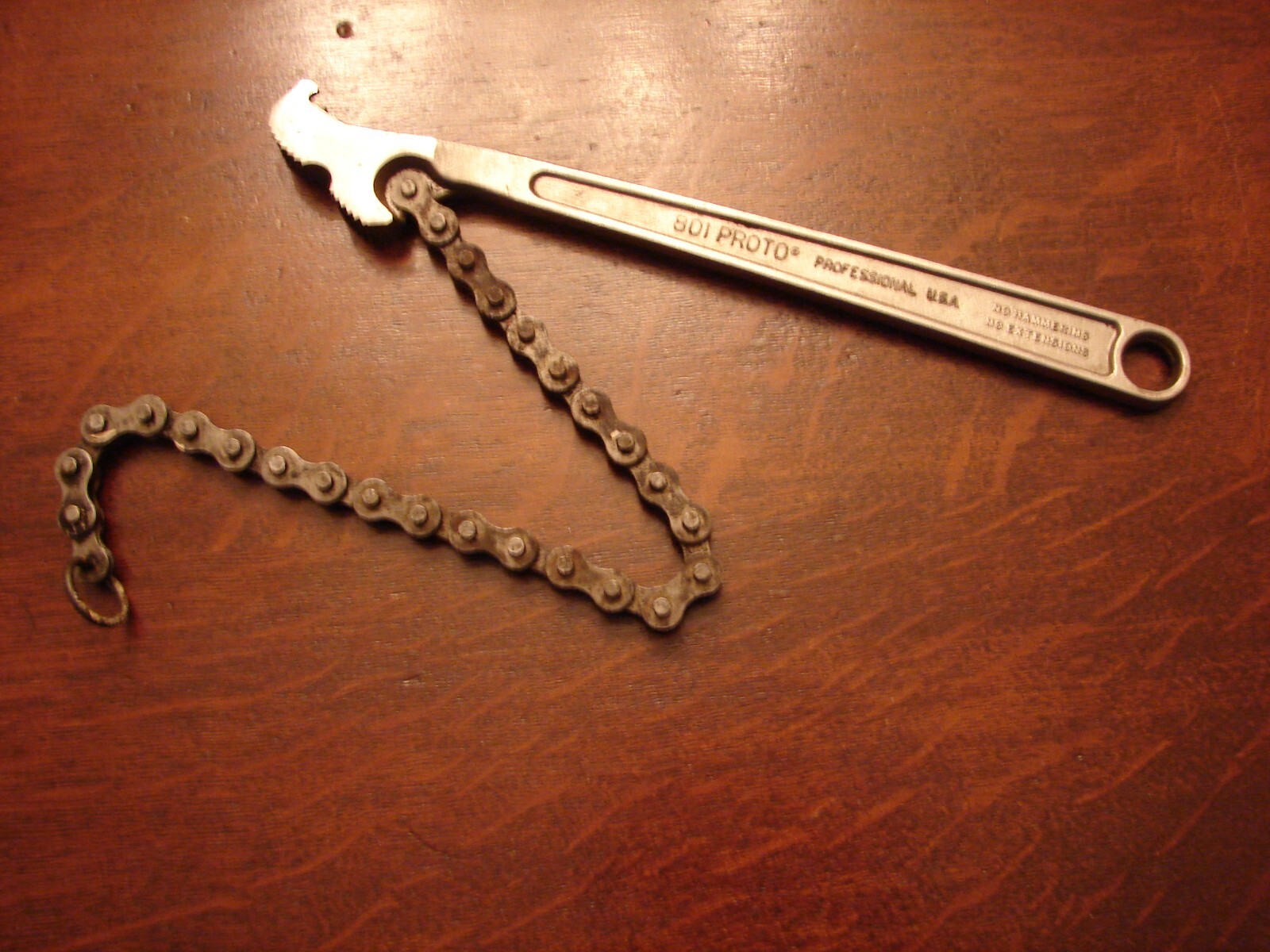 Vintage Proto Professional 801 Chain Wrench TOOL USA 12" Chain Great ...