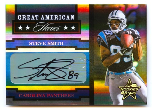 STEVE SMITH JR 2005 ROOKIES & STARS GREAT AMERICAN HEROES AUTO ...