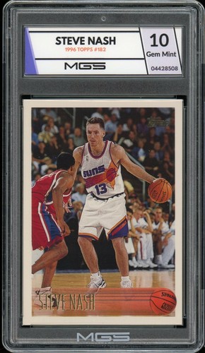 1996 Topps #182 Steve Nash Rookie Card RC MGS GRADED 10 Gem Mint ...