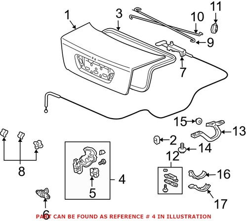 Genuine OEM Trunk Lock Actuator Motor for Acura TL 2004-2008 | eBay