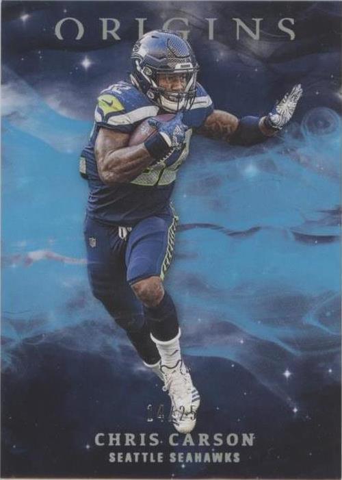 2019 Panini Origins - Chris Carson #97 Turquoise /25 for sale online | eBay