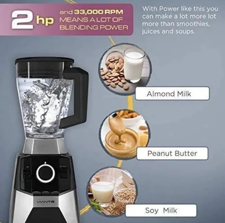 Vianté Italian Inovation Heavy Duty High Performance Power Blender (BL ...