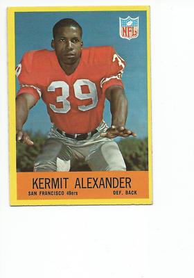 KERMIT ALEXANDER 1967 Philadelphia Football card #170 San Francisco ...