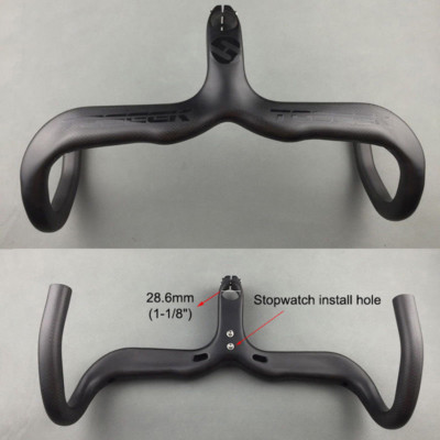 Racing 3K Carbon Fiber Road Bike Integrated Handlebar 1-1/8" Aero Drop ...