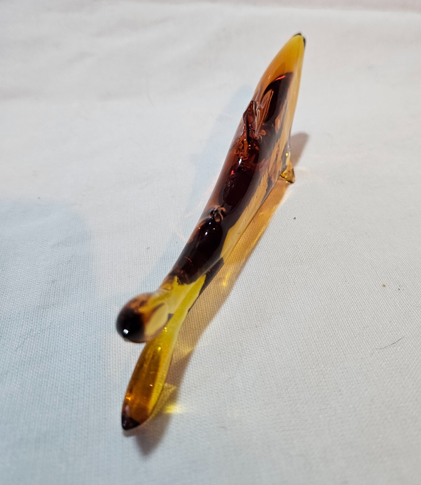 Vintage Pilgrim Art Glass Amber Glass Fish Shark Figurine MCM | eBay