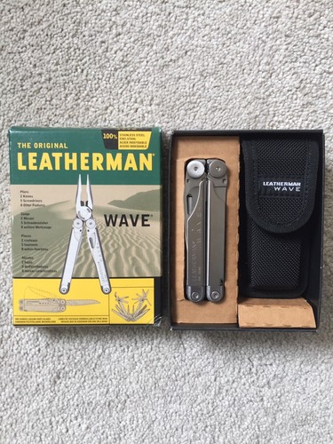 SUPER RARE THE ORIGINAL LEATHERMAN WAVE TOOL NEVER USED circa 1999 FULL ...