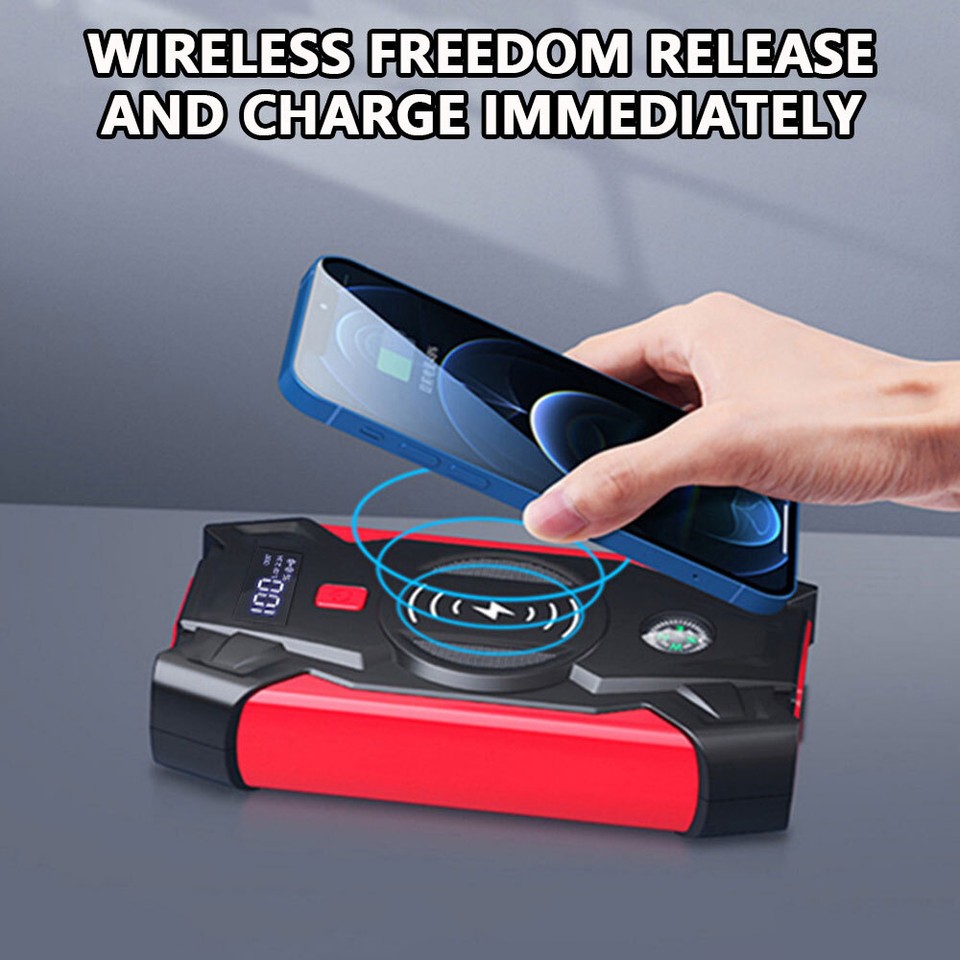 29800mAh Car Jump Starter Booster Jumper Box Power Bank Battery Charger ...