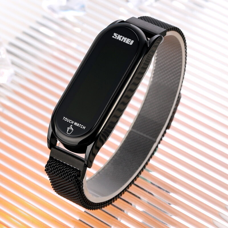 Women's Watch Digital LED Touch-Screen Date Waterproof Mesh Steel ...