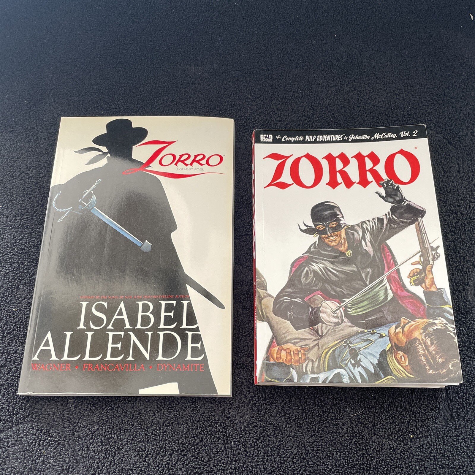 Lot of 2 Zorro Graphic Novel & complete pulp adventures Isabel Allende ...