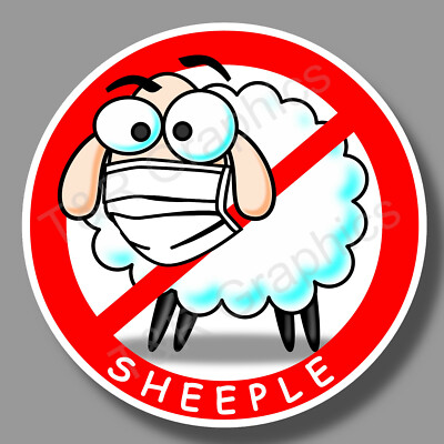 No Sheeple Vinyl Decal Sticker 2020 Virus Sheeple Car Truck Windows USA ...