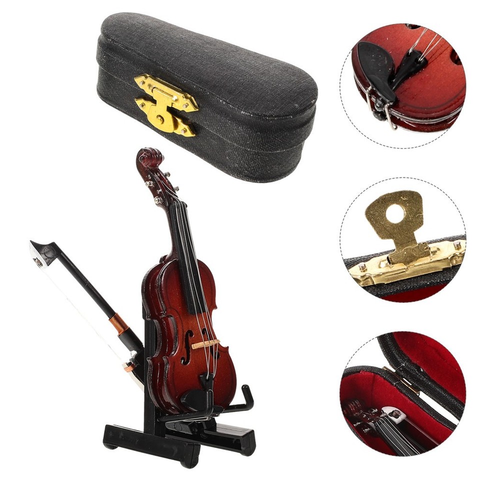 Worlds Smallest Violin Toy Mini Miniature Musical Instrument Model ...