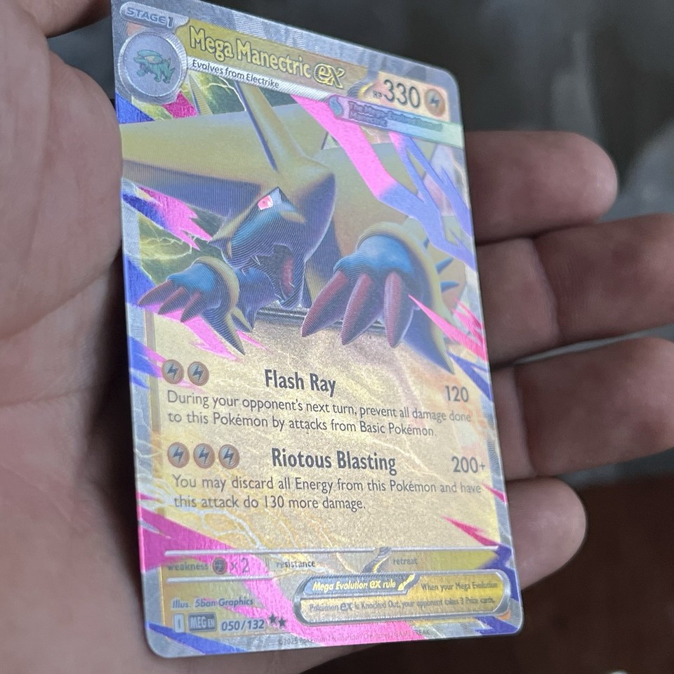 Mega Manectric EX 050/132 Near Mint Mega Evolution Pokemon TCG English ...