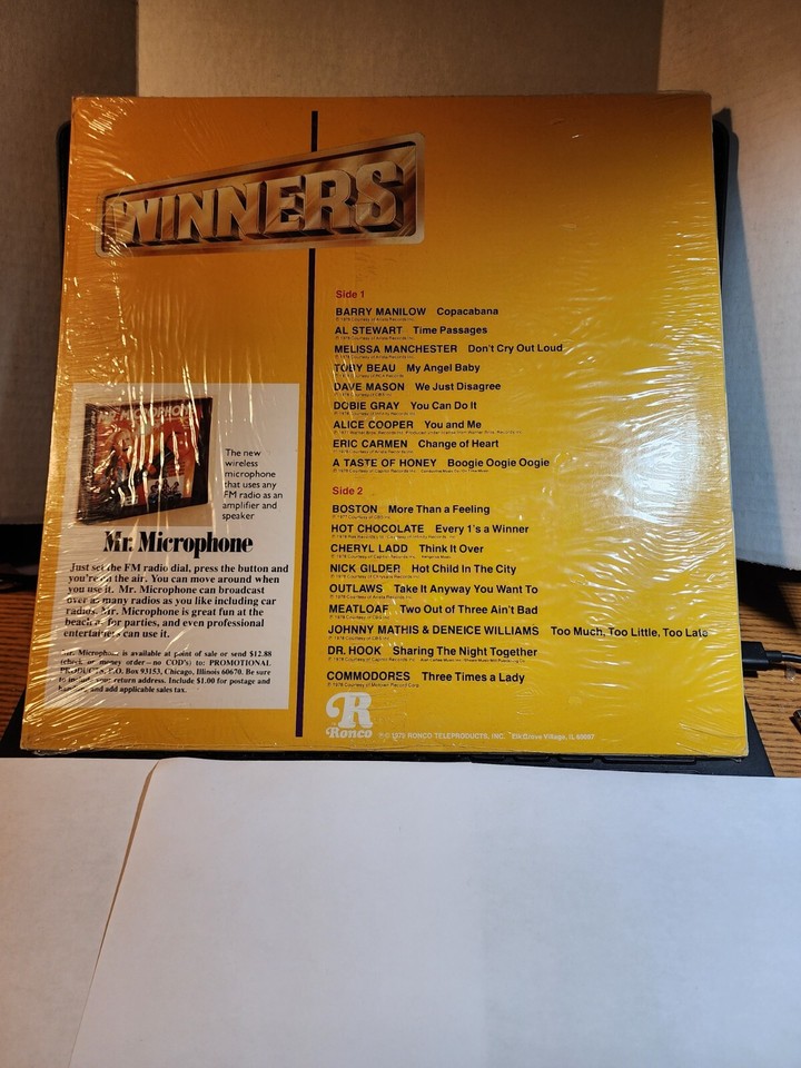 Ronco Presents Winners 1979 -Various Hits & Artists Ronco 2270 VG+ R33 ...