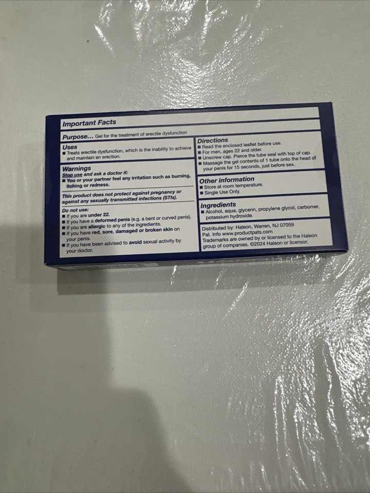 EROXON STIMGEL 4 Single Dose Tubes Erectile Dysfunction Fast Acting Gel ...