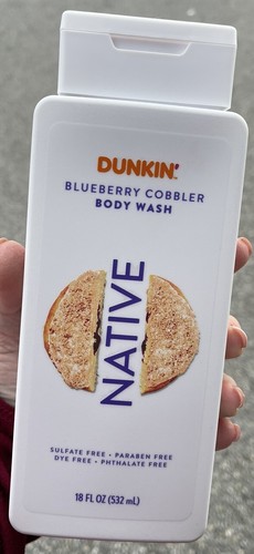 Native Dunkin' Body Wash for Women and Men, Sulfate Free, Blueberry ...