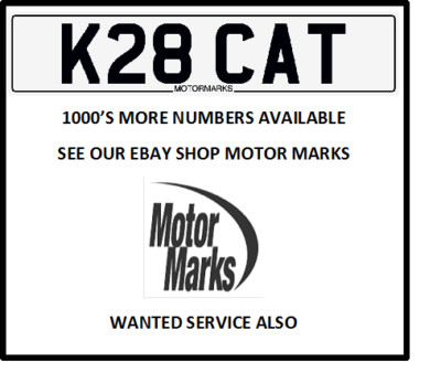 K28 CAT CHERISHED NUMBER PLATE 2.8 CAT JAGUAR XJS XK JAG K28 CAT NUMBER ...