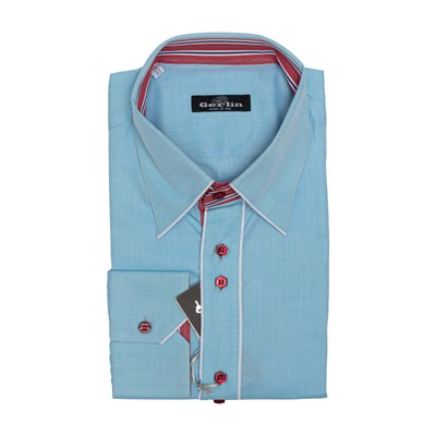 ITALIAN LUXURY GERLIN Shirt Sky Blue Cotton 16 - 41 3U BIJAN | eBay