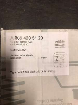 Genuine Mercedes Brake Pad A0084205120 | eBay