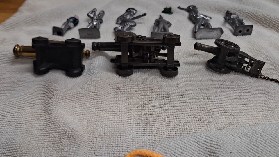 Toy Soldiers and Napoleonic Cannon Lead and Brass Small group | eBay