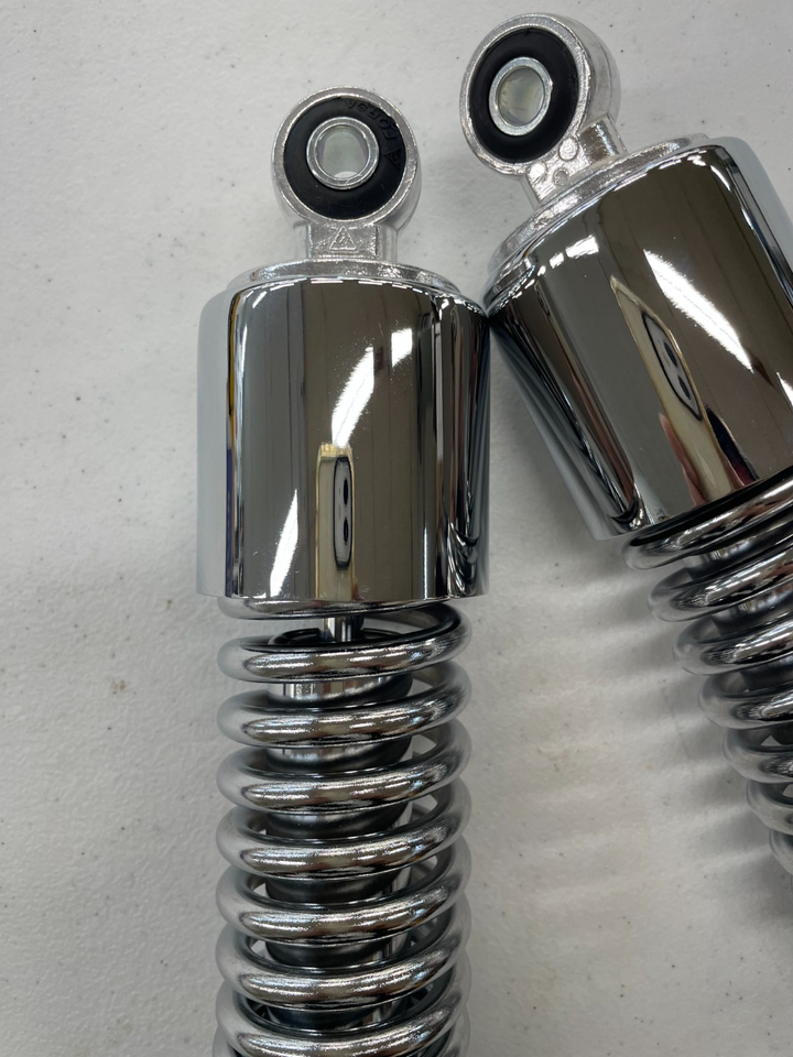 FORSA Chrome Shorty motorcycle shocks 11" / 280mm eye to eye 10MM X ...