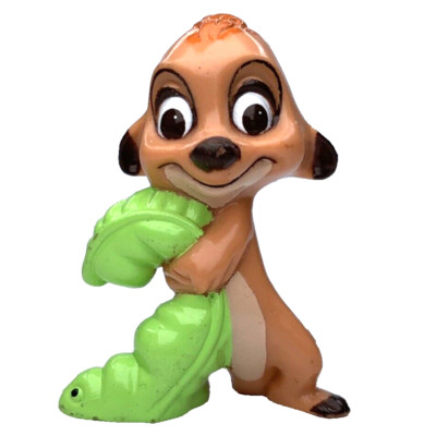 The Lion King Young Timon with Green Worm PVC Figurine Figure Disney ...