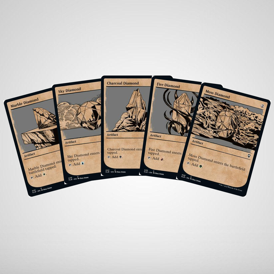 FULL SET Diamond Mana Rock Artifact 5x Showcase MTG Magic the Gathering ...