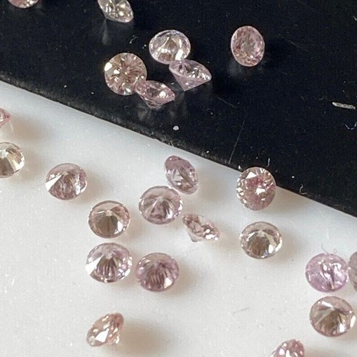 Natural Round Brilliant Cut Pink Color Diamond Melee Diamond Lot For ...