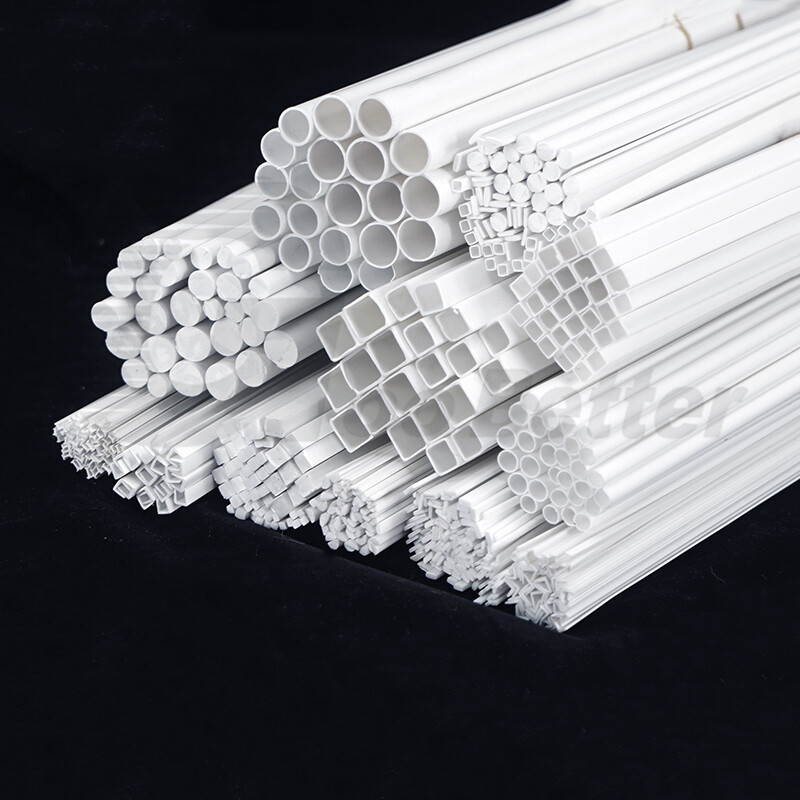 ABS Round Hollow Square Rod Tube Styrene Plastic Pipe DIY Model Crafts ...