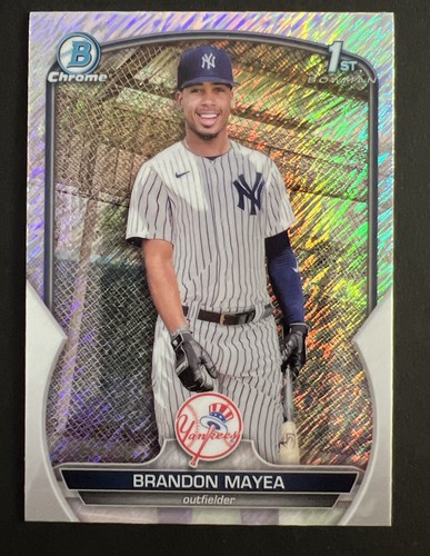 2023 BOWMAN CHROME BRANDON MAYEA 1ST BOWMAN SHIMMER REFRACTOR #BCP-188 ...